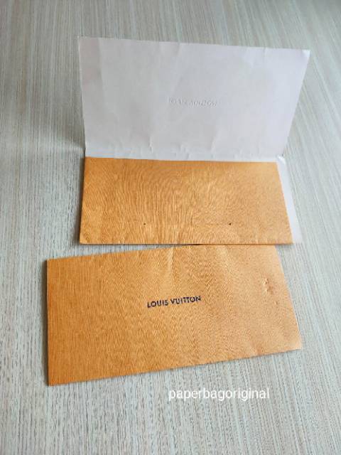 Jual LV Louis Vuitton Authentic Care Card Receipt Envelope Amplop ...