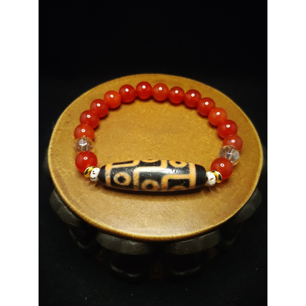 Jual Batu Akik DZI Orange Base 9 Mata Blessed Tua Tibet Spiritual 38mm ...