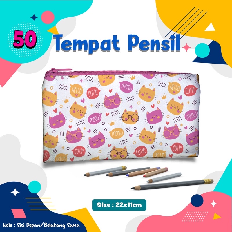 Jual Dompet pensil Pena / Tempat Alat Tulis Pensil Pencil Case Cute Cat ...