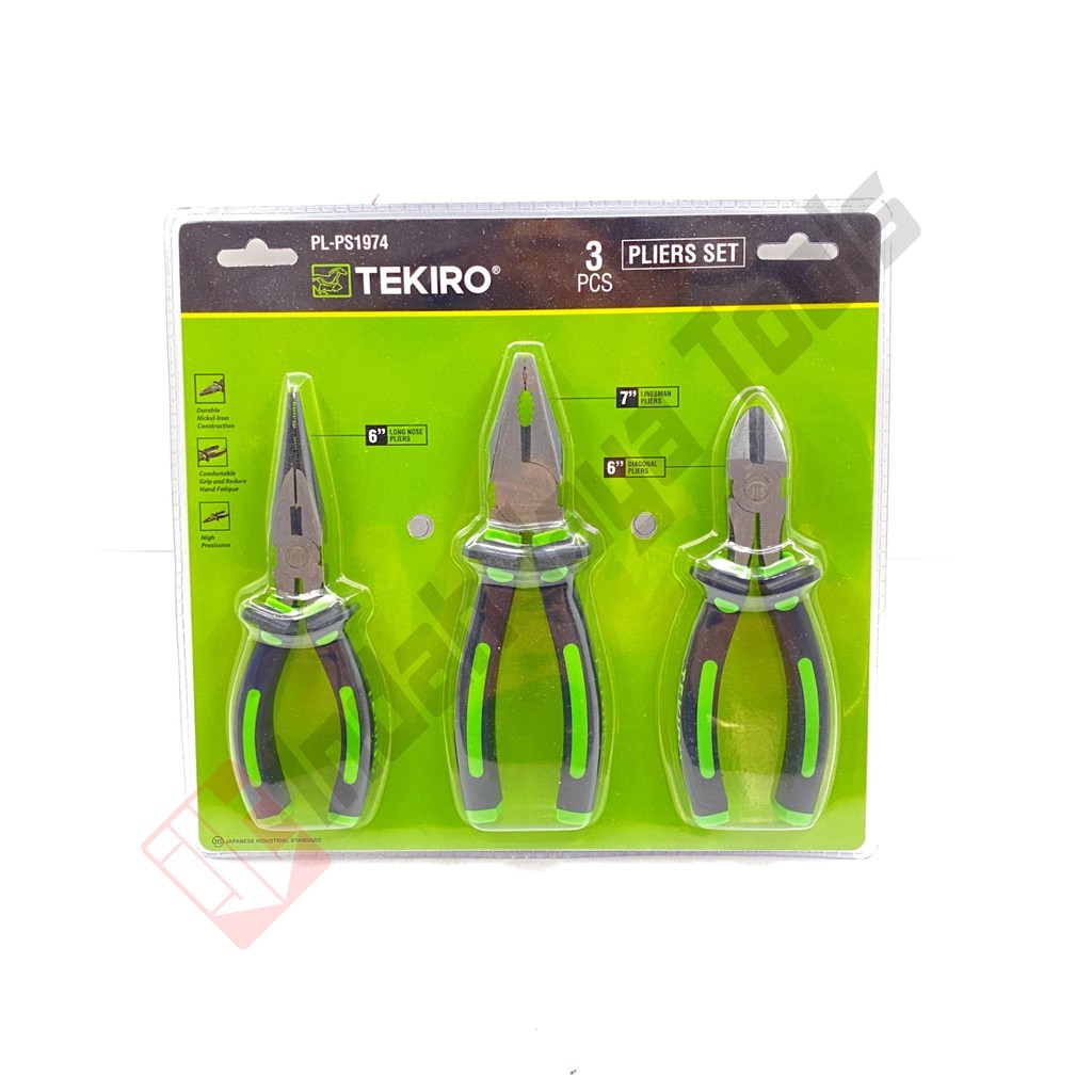 Jual TEKIRO PL-PS1974 Tang Set 3 Pcs Paket - Tang Kombinasi Lancip Potong | Shopee Indonesia