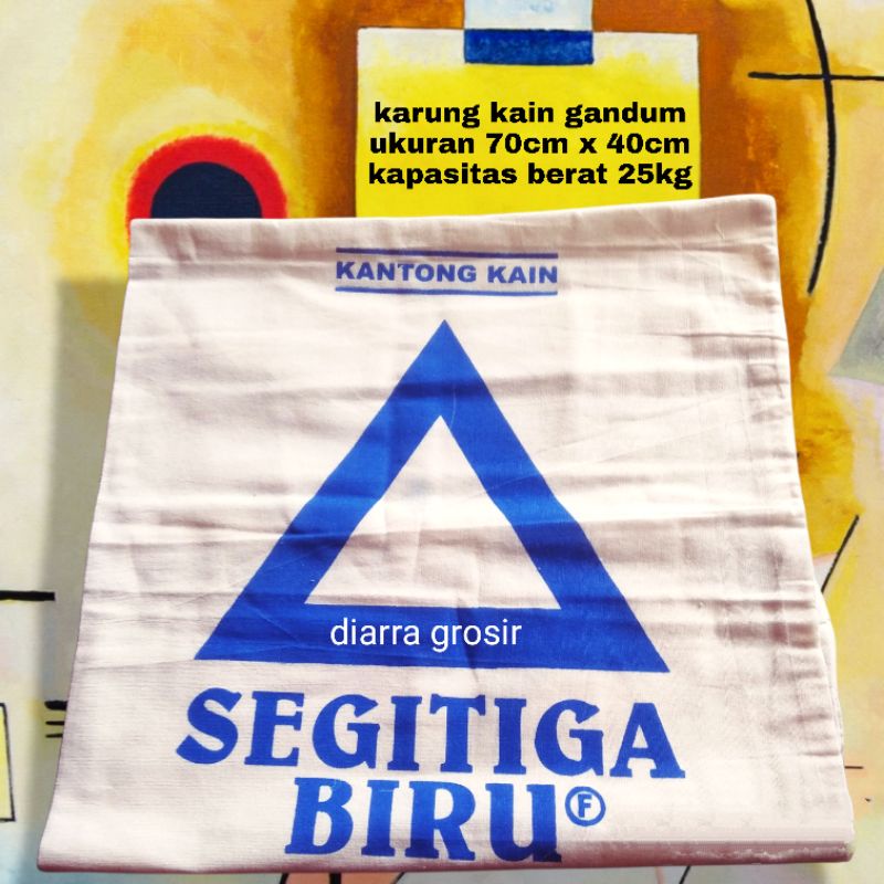 Jual karung kain gandum 25kg ukuran 70 x 40cm kuat & tebal kondisi baru ...
