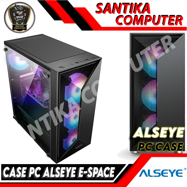 Jual CASING ALSEYE E-SPACE TEMPERED GLASS MID TOWER GAMING CASE ITX ATX ...
