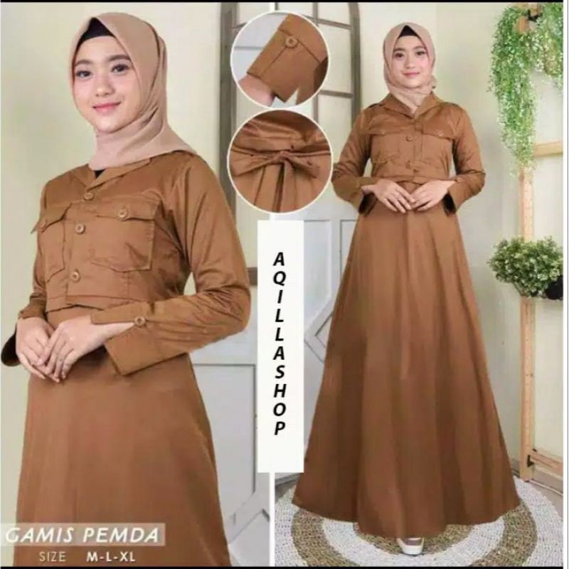 Jual GAMIS PNS TOYOBO/SERAGAM PEMDA PANGKAT/GAMIS COKLAT ACEH/GAMIS KATUN TOYOBO MURAH/GAMIS ...
