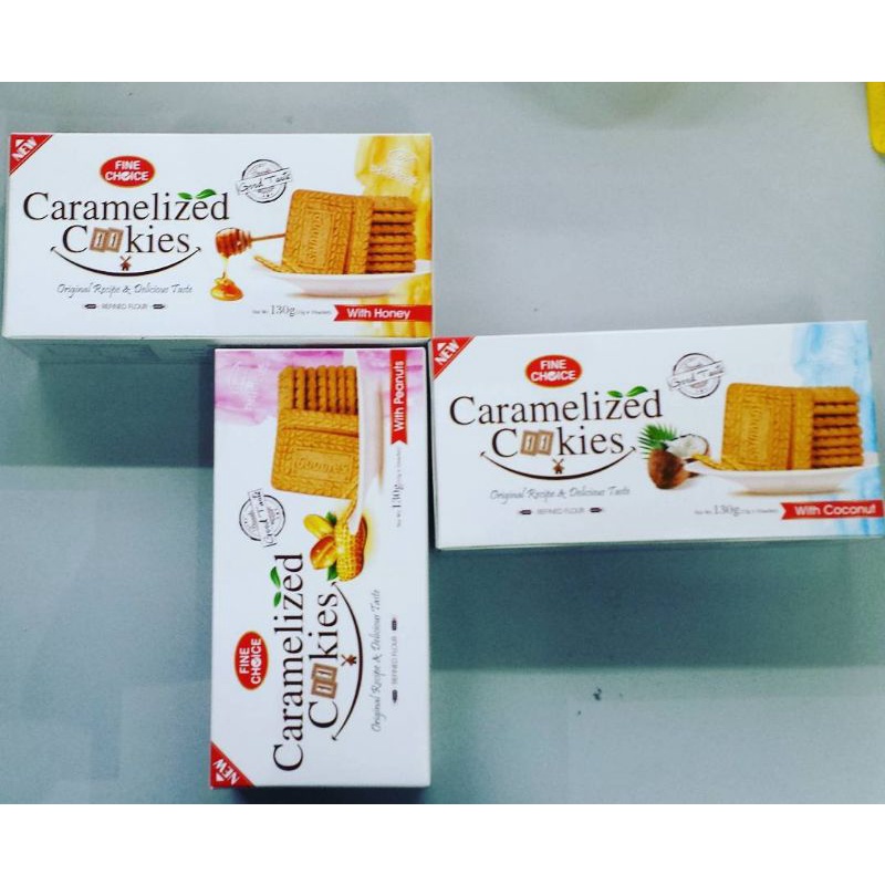 Jual CARAMELIZED COOKIES FINE CHOICE PER CARTON DENGAN VARIAN RASA ...