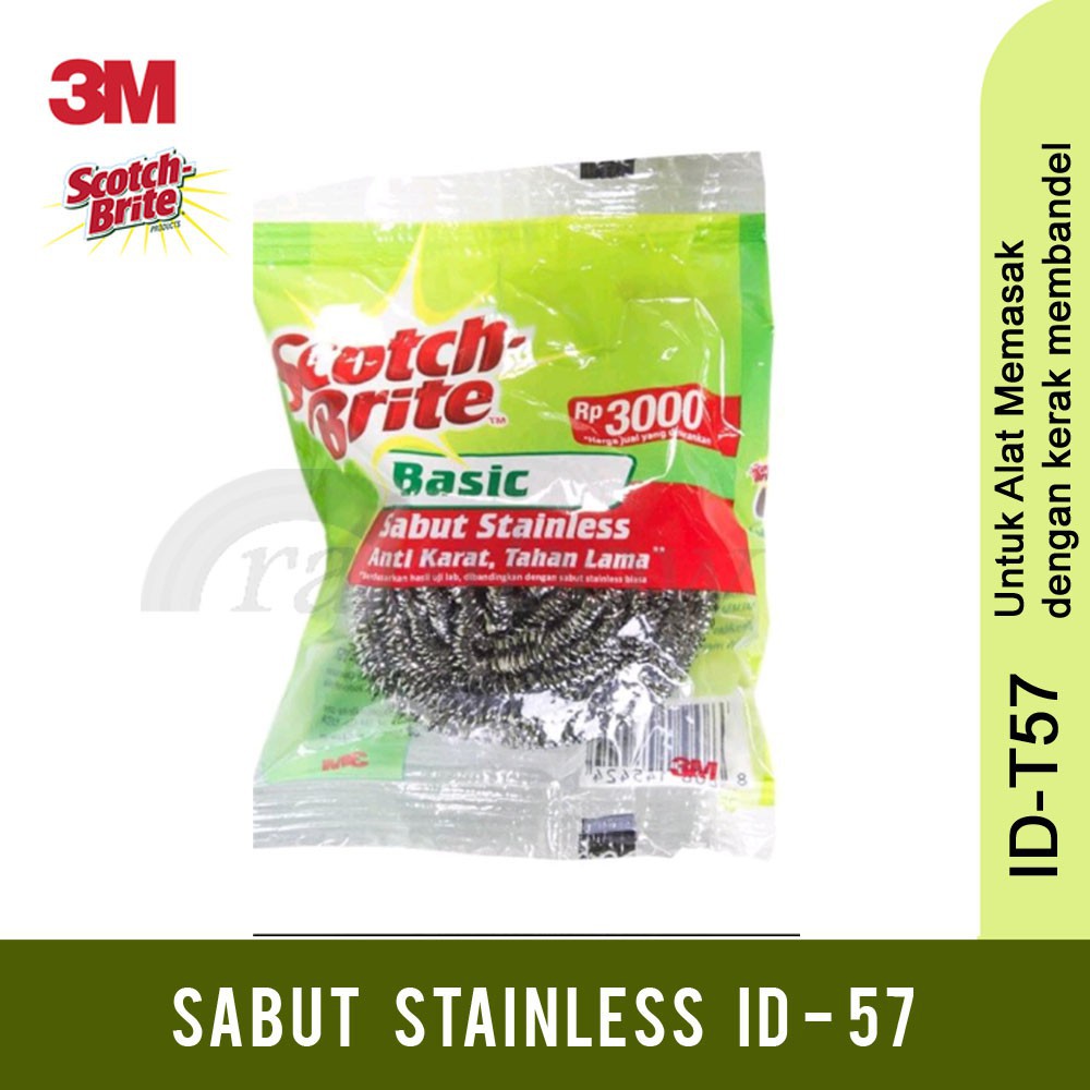 Jual Scotch Brite Sabut Stainless Sabut Kawat Cuci Piring T57 / Sabut ...