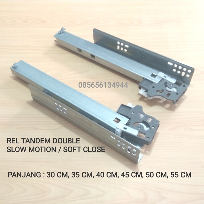 Jual Rel Laci Tandem 50 cm Soft Close / Slow Motion | Shopee Indonesia