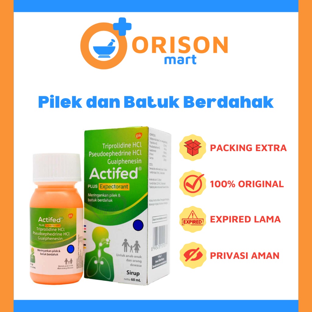 Jual ACTIFED HIJAU PLUS EXPECTORANT - 60 ML | Shopee Indonesia