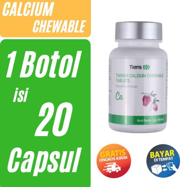 Jual Tiens Tianshi Calcium Chewable Tablets Isi 20 Tablet Kalsium ...