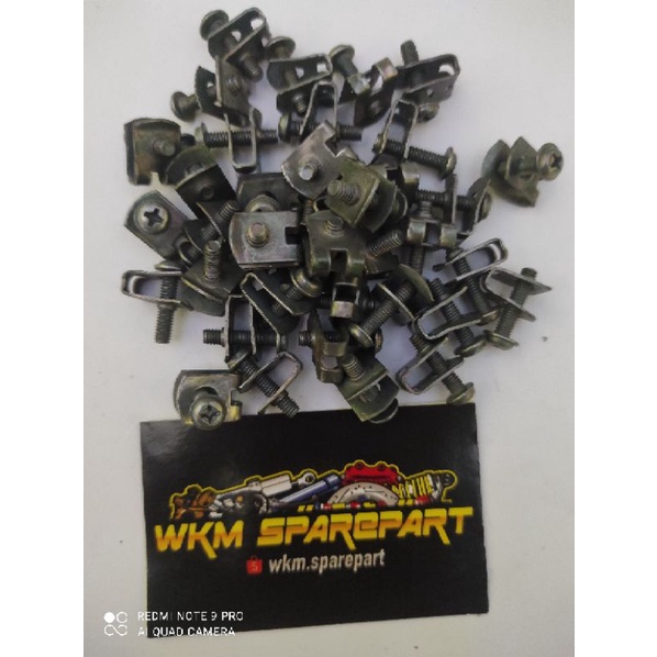 Jual paket 100 pc )baut kelip grand baut jepit body honda supra x revo ...