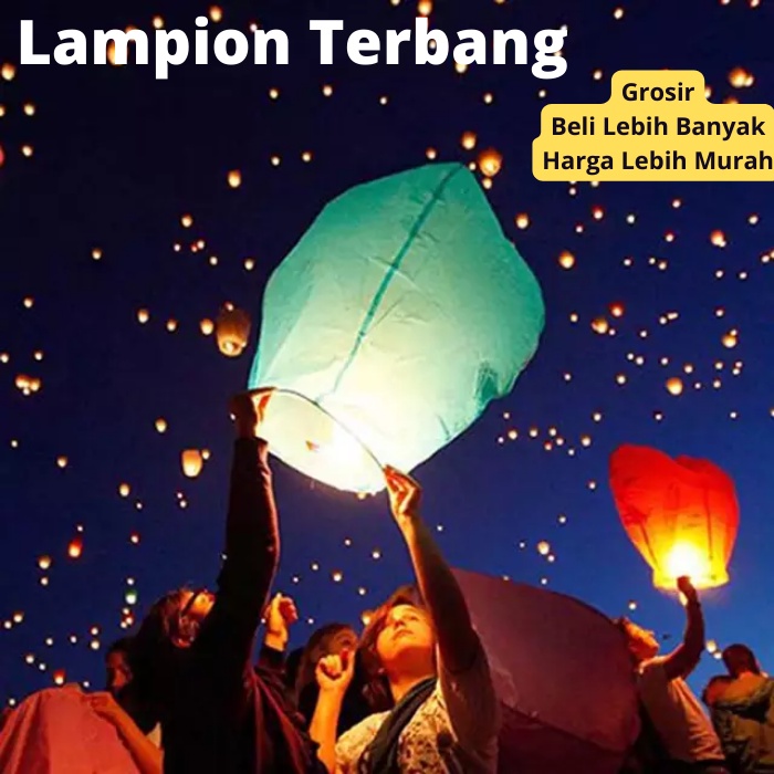 Jual Lampion Terbang Flying Sky Lanterns Lampion Lantera Terbang Party ...