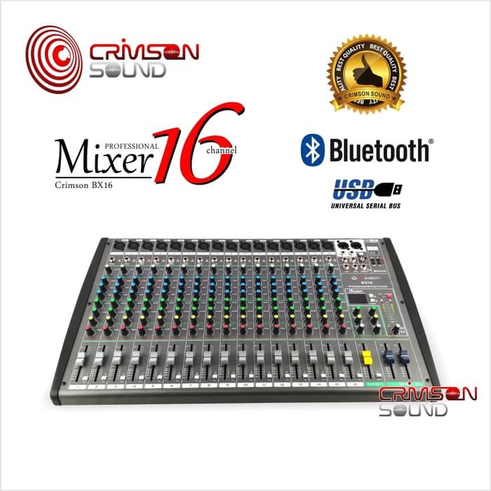 Jual MIXER 16 Channel BLUETOOTH USB Equalizer CRIMSON BX16 | Shopee Indonesia