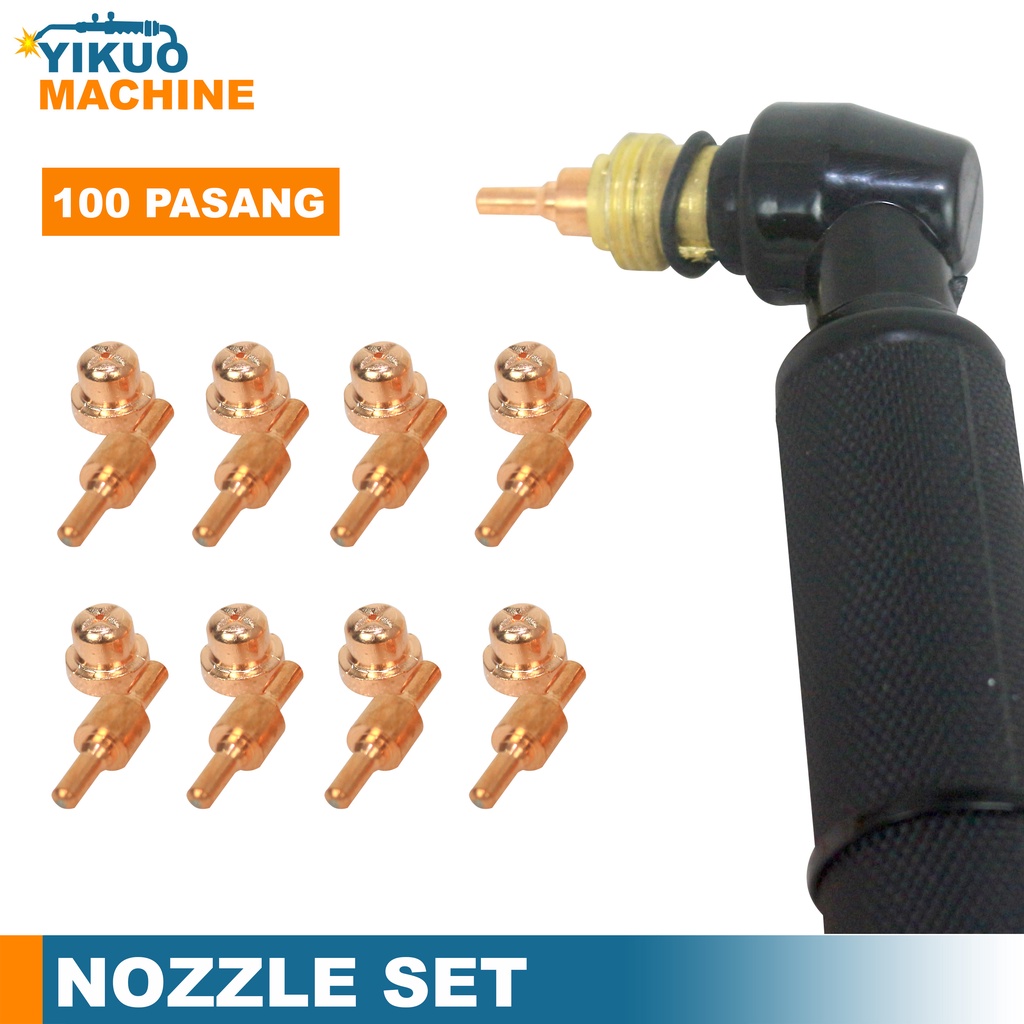 Jual NOZZLE SET ELECTRODE 100pcs / PAKET NOZZLE PLASMA CUT LAS 100pcs ...