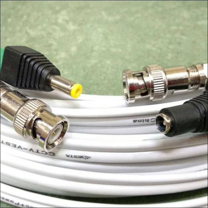 Jual Kabel Jadi Cctv 25 Mtr Rg59 Plus Power Dc | Shopee Indonesia