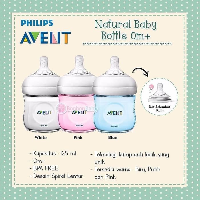 Jual Avent Natural Bottle 125 ML Botol Avent Biru/Pink | Shopee Indonesia