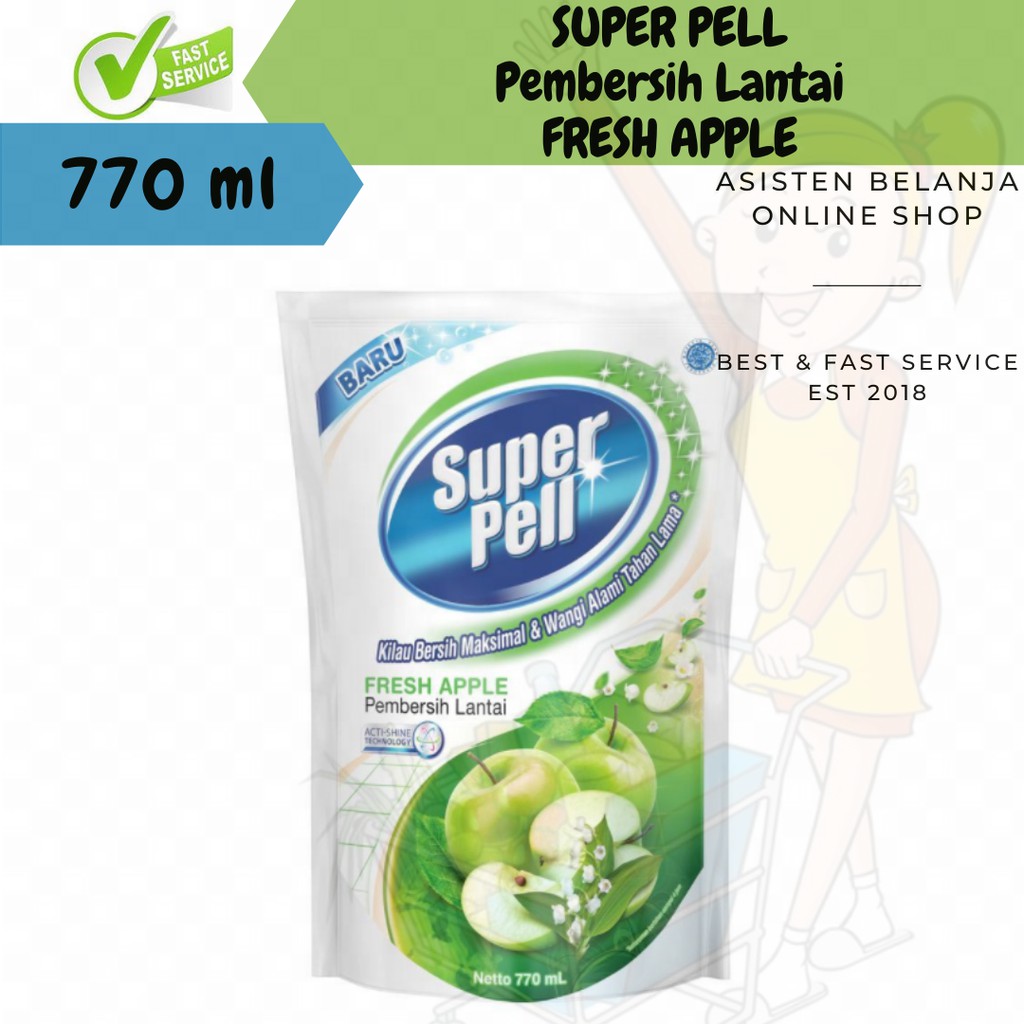 Jual SUPER PELL Superpell Pembersih Lantai Fresh Apple 770ml / Royal ...