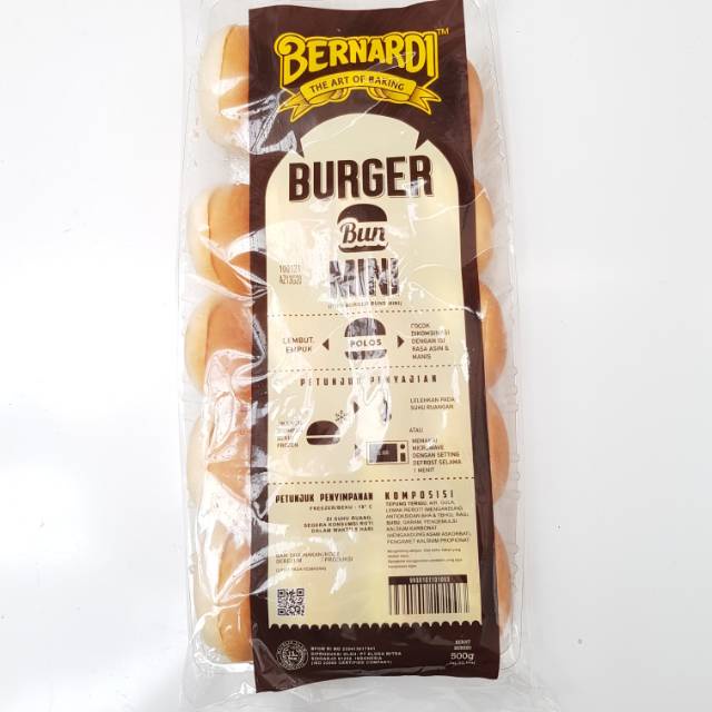 Jual Bernardi Roti Bun Mini Tray / Roti Burger Mini - 620 gr | Shopee ...