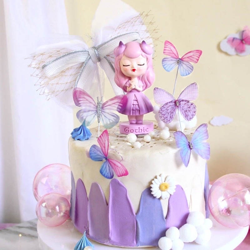 Jual Diamond Butterfly Cake Topper Set/Hiasan Kue Ulang Tahun Kupu-Kupu ...