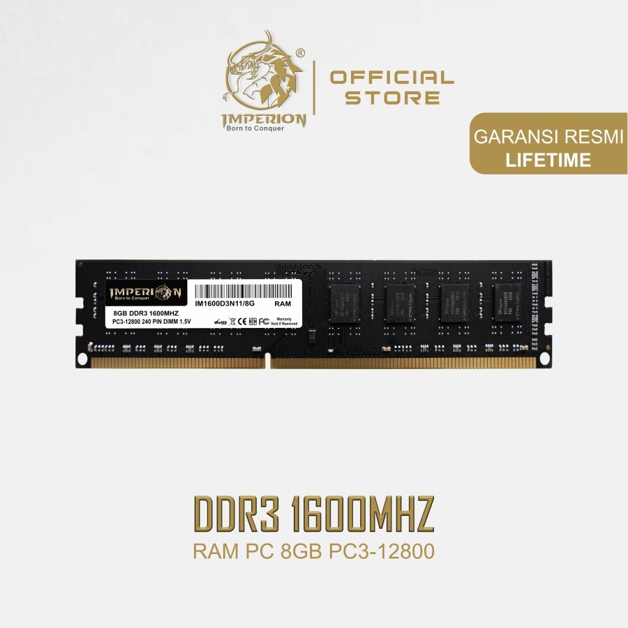 Jual RAM IMPERION DDR3 8GB 1600 MHz PC12800 RAM PC LONGDIMM | Shopee Indonesia
