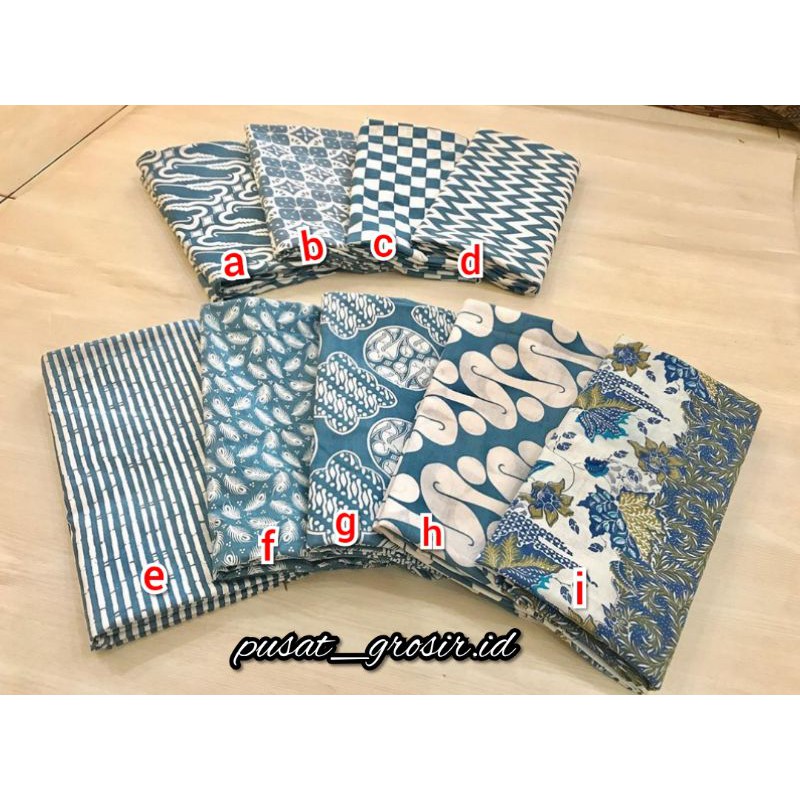 Jual Bahan batik halus biru soft 9 serian motif | Shopee Indonesia