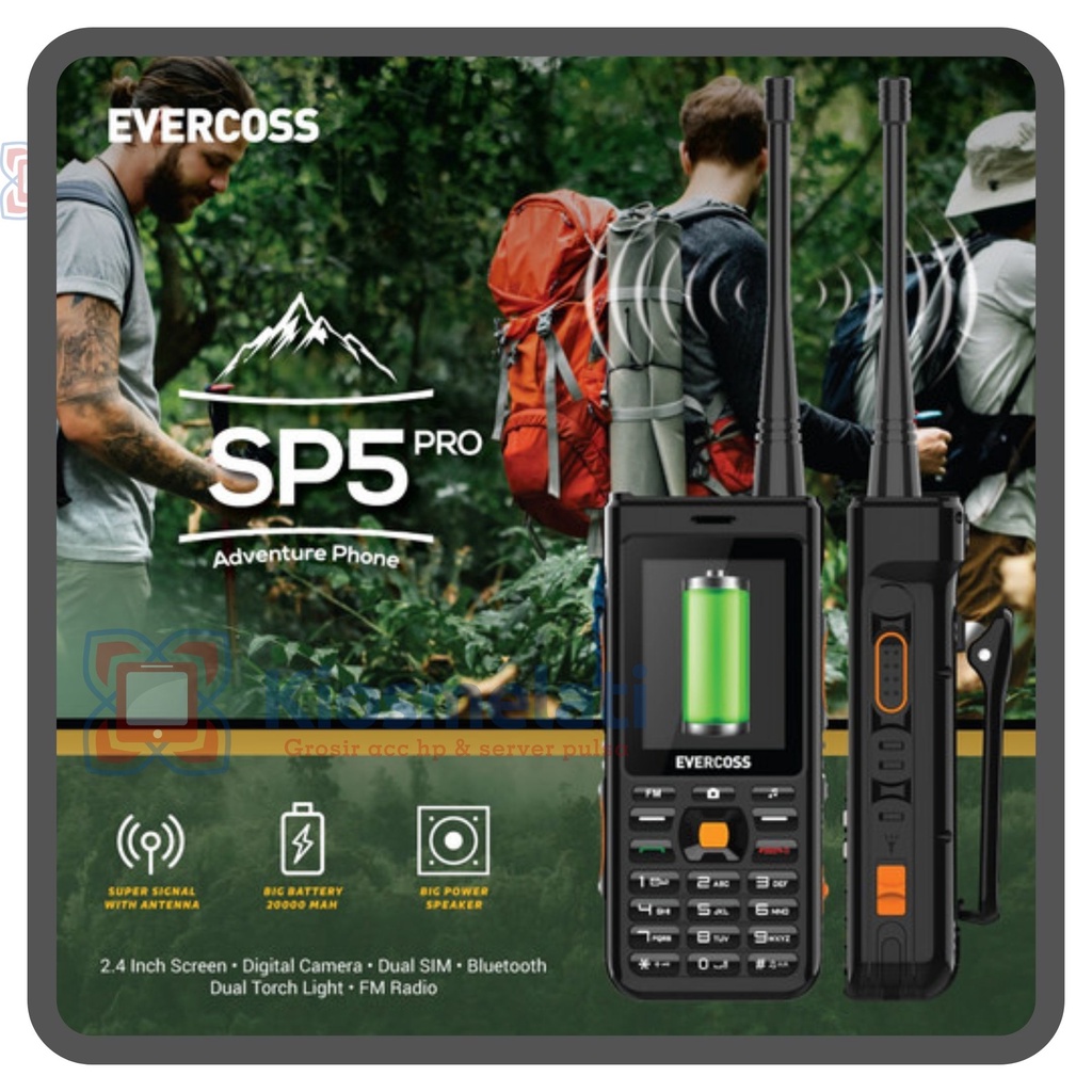 Jual EVERCOSS SP5 PRO - HP OUTDOOR - BIG BATTERY 20000MAH - BIG SPEAKER ...