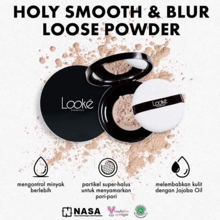 Jual Looke Holy Smooth & Blur Loose Powder - Bedak Tabur | Shopee Indonesia