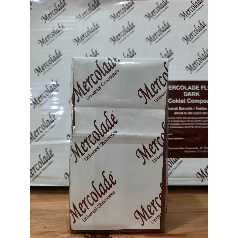 Jual MERCOLADE FLEXY DARK CHOCOLATE COMPOUND 500 GR / COKLAT BATANG ...