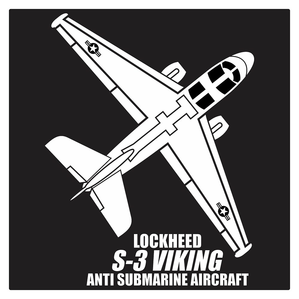 Jual Lockheed S-3 Viking Anti Submarine Aircraft, Cutting Sticker ...