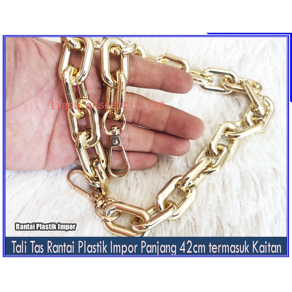 Jual ASESORIS TAS TALI TAS RANTAI PLASTIK IMPOR WARNA GOLD UNTUK ...
