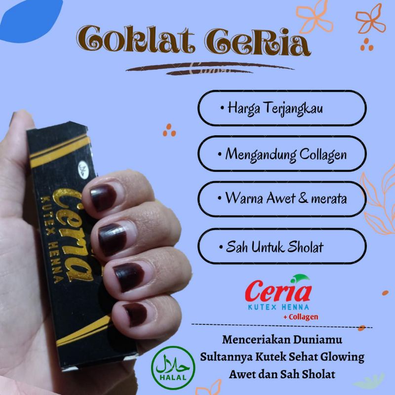 Jual [COKLAT CERIA] CERIA KUTEX HENNA / KUTEK HALAL SAH SHOLAT KUTEK ...