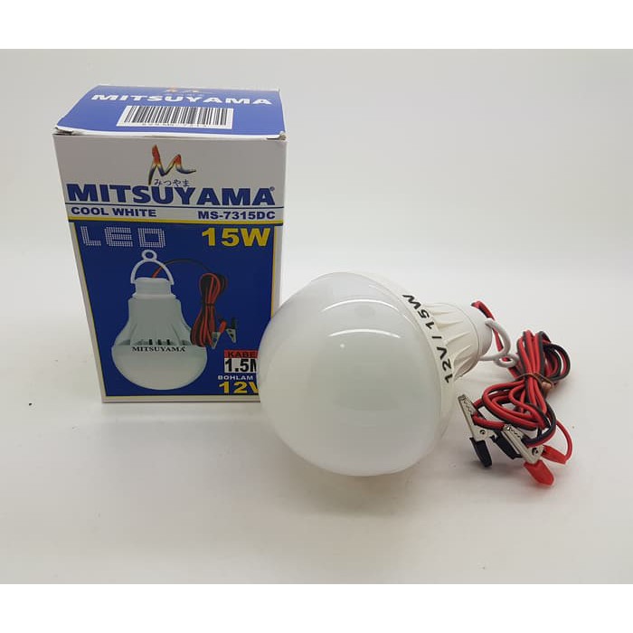 Jual Lampu Led DC 12v MITSUYAMA 15w - Model Lansung Jepit ke Baterai / aki | Shopee Indonesia