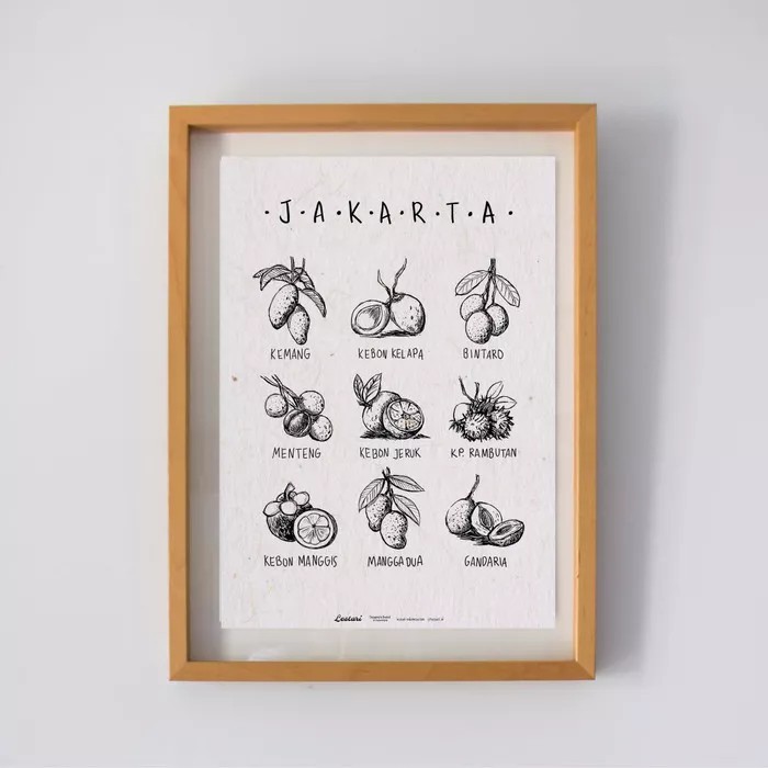 Jual Jakarta Fruits Art Print A4 Size 21x29.7 cm - No Frame | Shopee ...