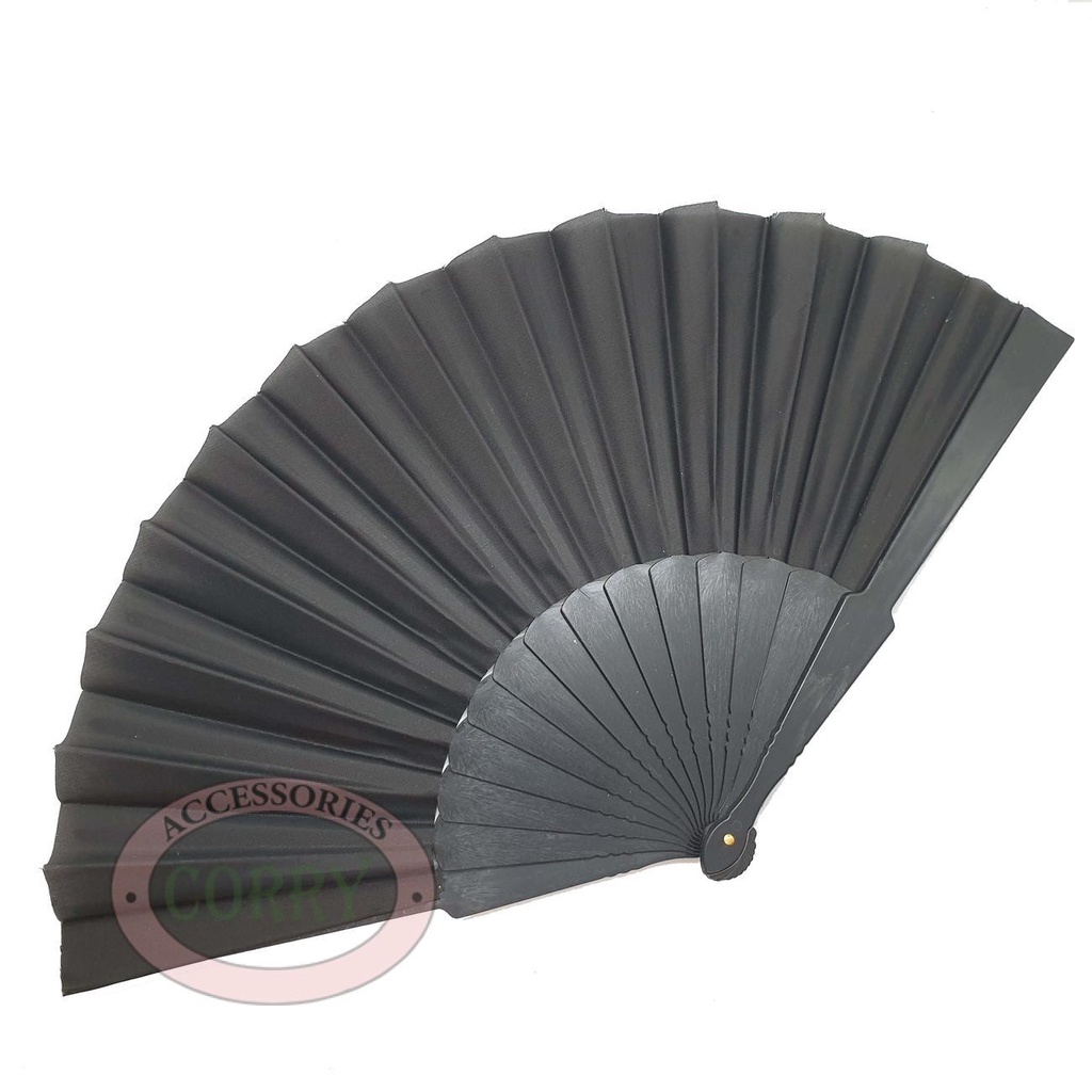 Jual Kipas Hitam Dekorasi Polos 21 Cm Hampers Parcel Dekorasi Kado ...