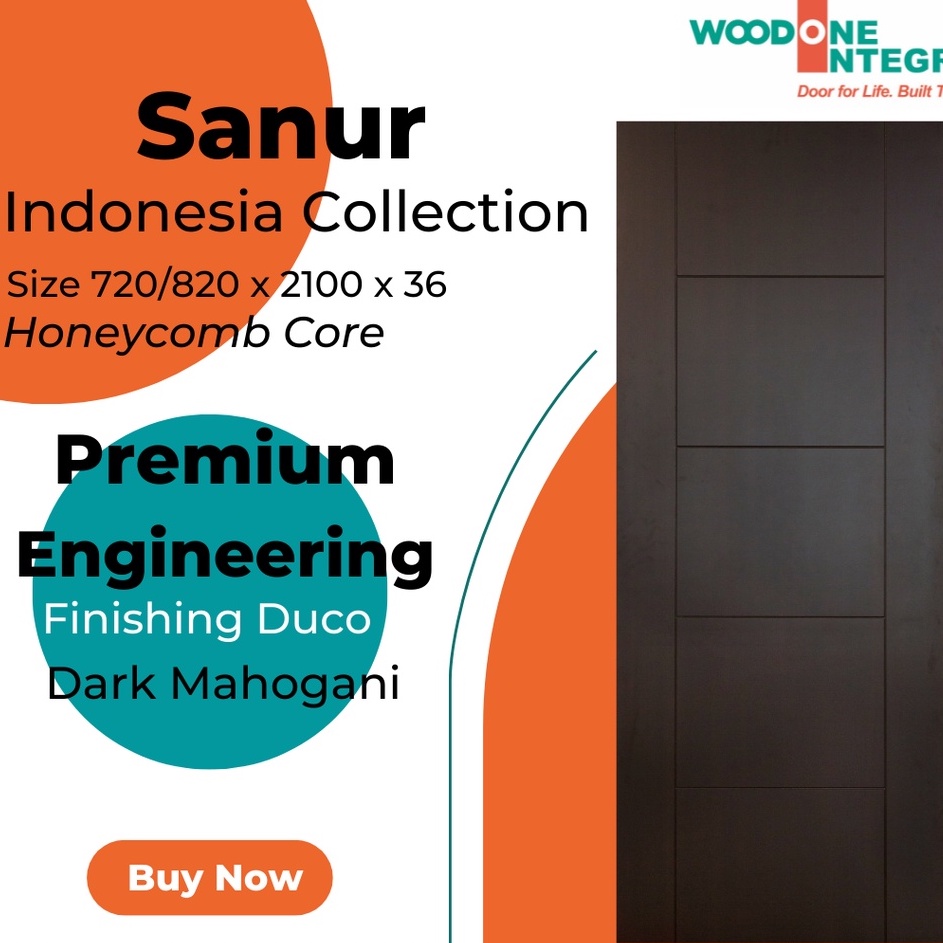 Jual Pintu Woodone Integra Premium Engineering tipe SANUR Honeycomb ...
