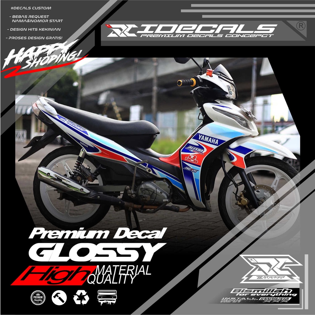 Jual 00198 sticker decals fullbody yamaha jupiter z1 tema desain racing ...