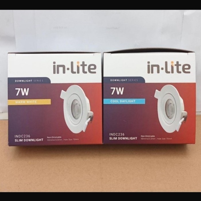 Jual INLITE Lampu LED Spotlight Downlight Slim Tanam INDC236 7W Body ...