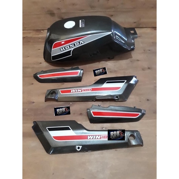 Jual tangki honda win 100 sett cover body warna abu abu | Shopee Indonesia