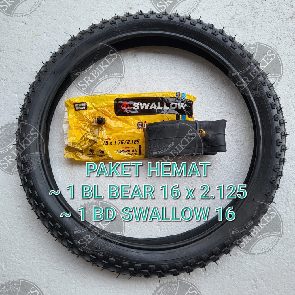 Jual PAKET HEMAT BAN LUAR BAN DALAM 16 x 2.125 Sepeda BMX Mini Lipat | Shopee Indonesia
