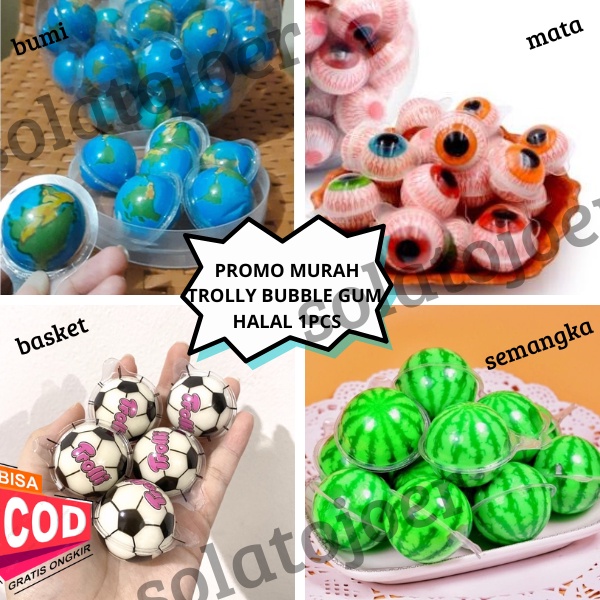 Jual JOJO CANDY MURAH PERMEN VIRAL BUBBLE GUM MOTIF BUMI Trolli HALAL ...