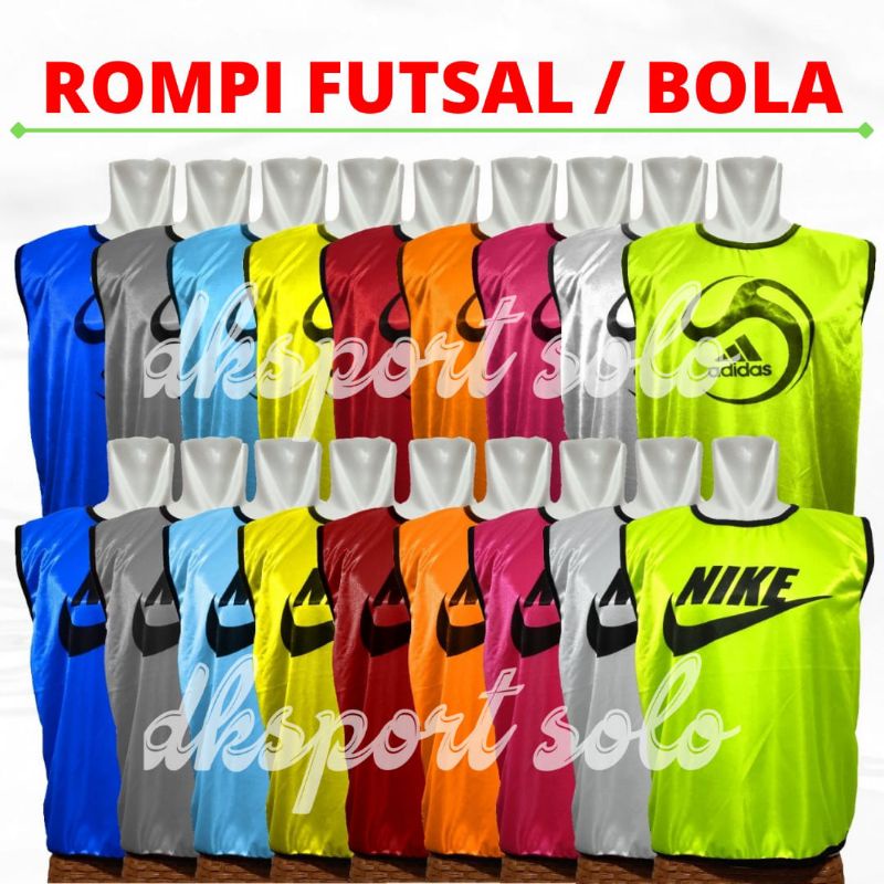 Jual (isi 12) ROMPI FUTSAL/ROMPI BOLA/ROMPI LATIHAN /ROMPI OLAHRAGA ...