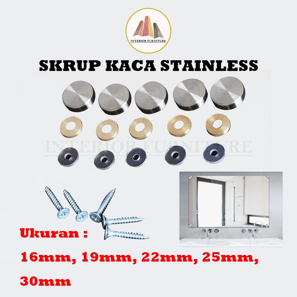 Jual Tutup Skrup Kaca STAINLESS STEEL Dop Screw Tebal Bagus Sekrup Kaca ...