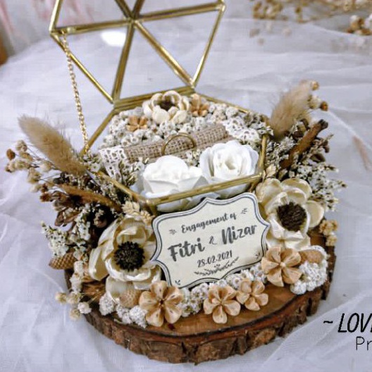 Jual Ring box Kotak Cincin Tunangan Lamaran Nikah Rustic Hantaran ...