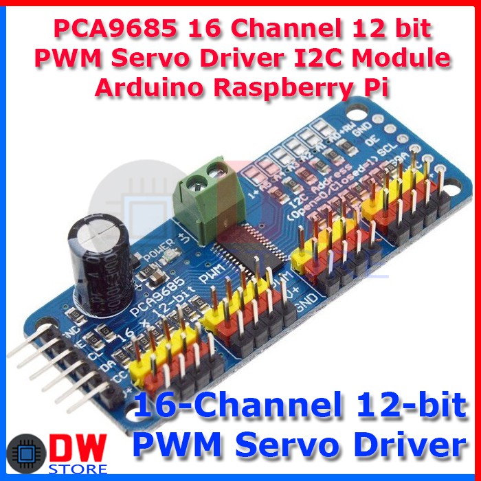 Jual PCA9685 Driver Servo Motor I2C 16 Channel 12 Bit PCA 9685 Module ...
