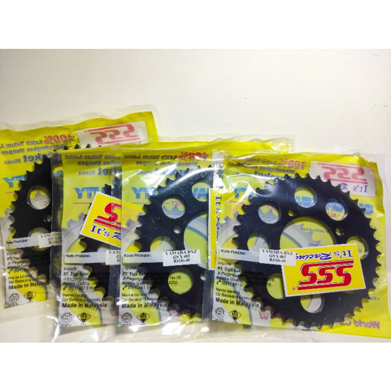 Jual GEAR BELAKANG SSS (BLACK) 428/415 RXZ KING VEGA R JUPITER Z MX FIZ R FORCE 1 MX NEW RX ...