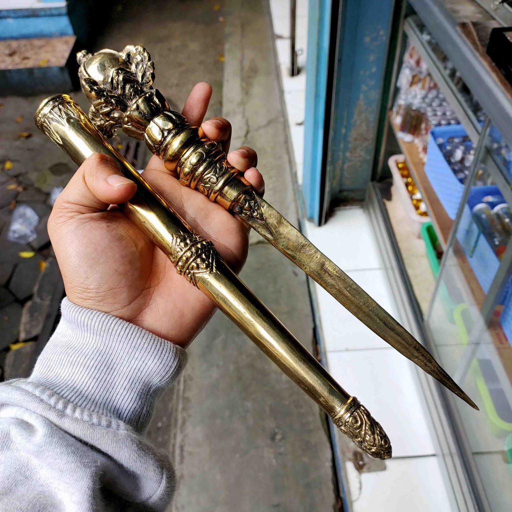 Jual Tongkat Komando Model Mahkota Raja Warna Emas Garap Alusan ...