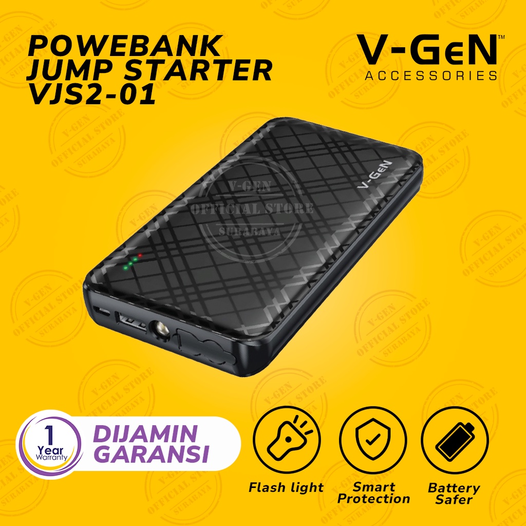 Jual Powerbank V-GeN VJS2-01 Jump Starter 7200mAh Car Jumper Starter ...