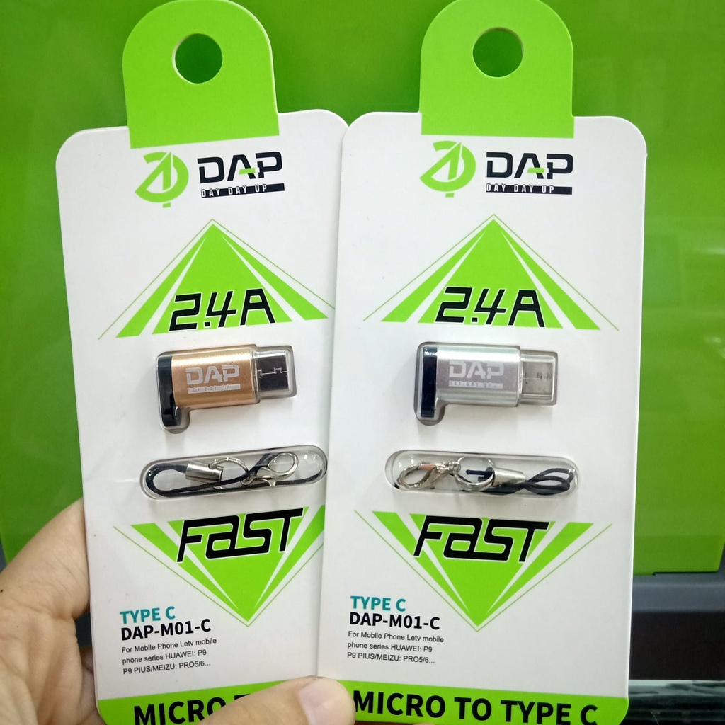 Jual Converter Micro To Typec Dap M01C Fast Data 2.4A Konektor Charger ...