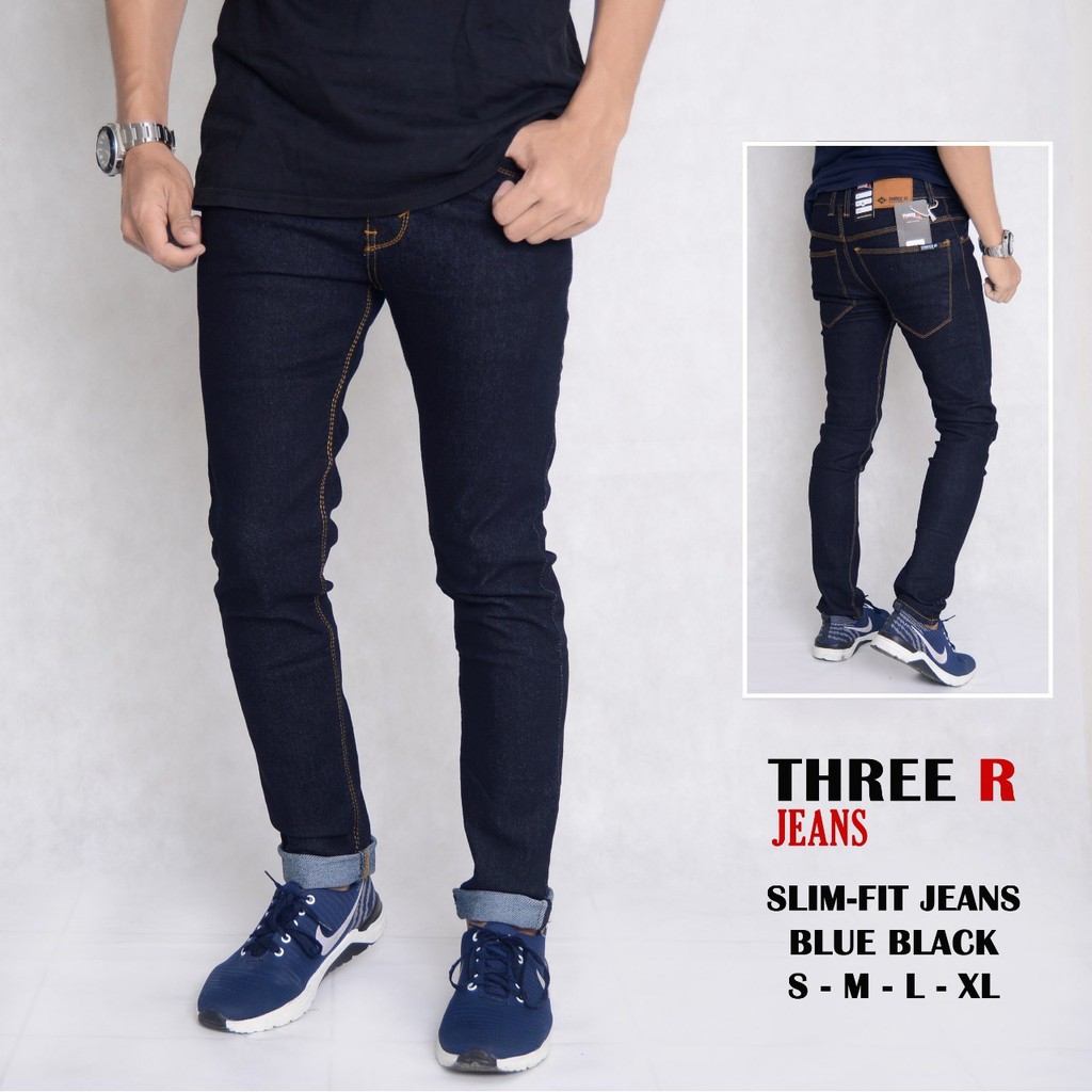 Jual Celana Jeans Pria Cowok Slimfit Pensil Skinny Ukuran Besar Jumbo Big Size 33 34 35 36 37 38 ...