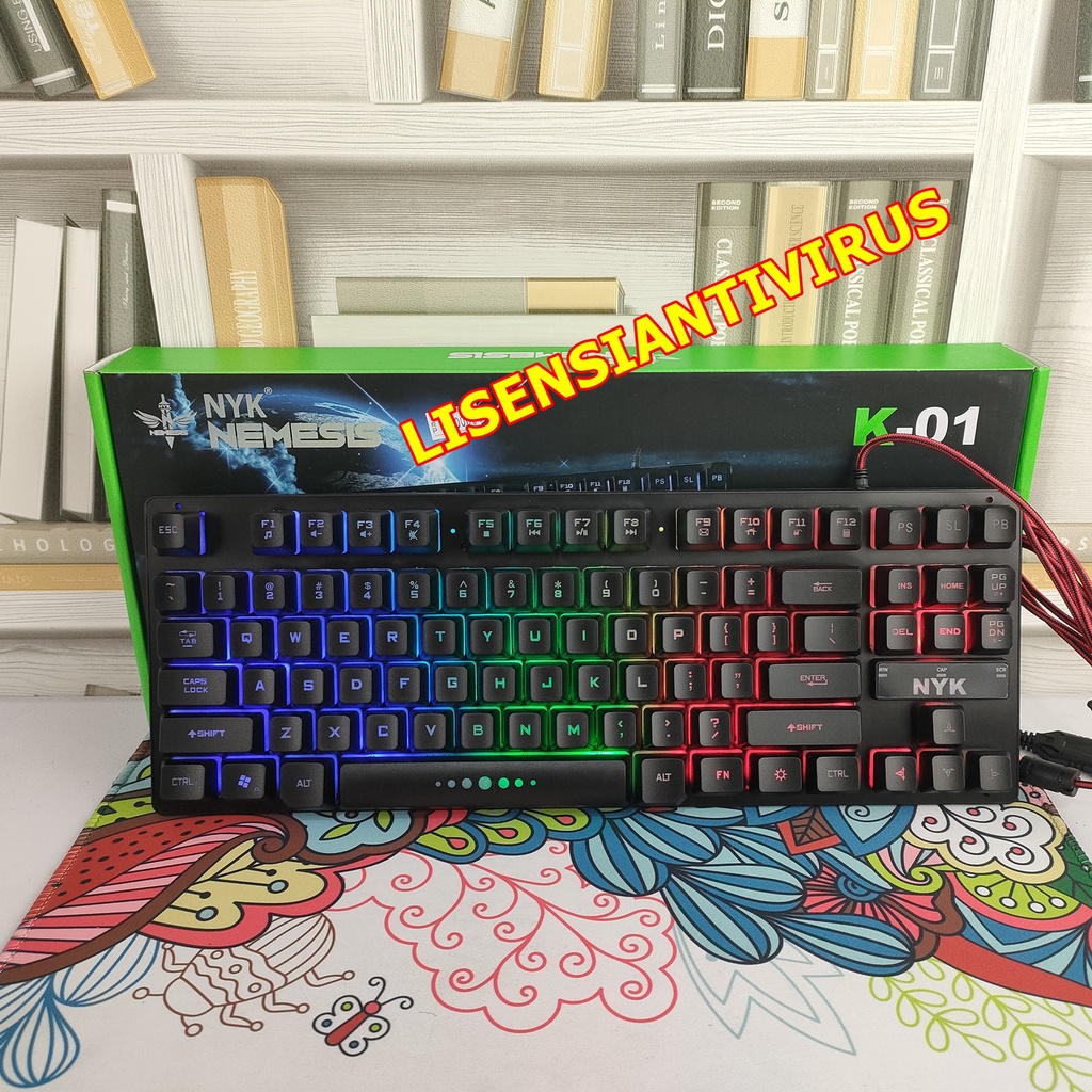 Jual KEYBOARD NYK K01 TKL BACKLIGHT KEYBOARD BUAT GAMING PUBG DOTA PB ...