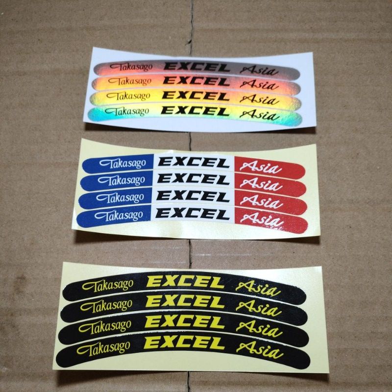 Jual STICKER STIKER CUTTING VELG TAKASAGO EXCEL ASIA HITAM THAILAND ...