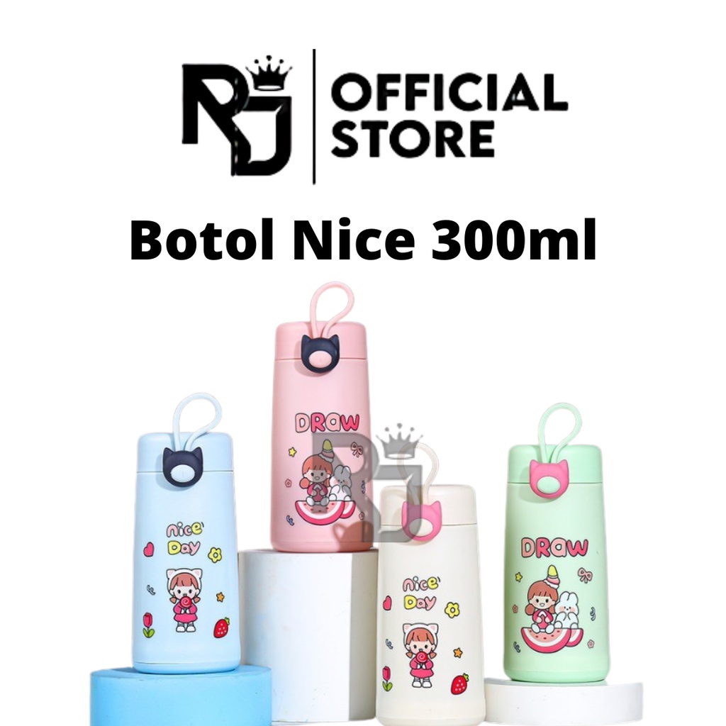 Jual BOTOL MINUM ANAK / BOTOL MINUM NICE DAY ANIMAL / BOTOL MINUM 300ML ...